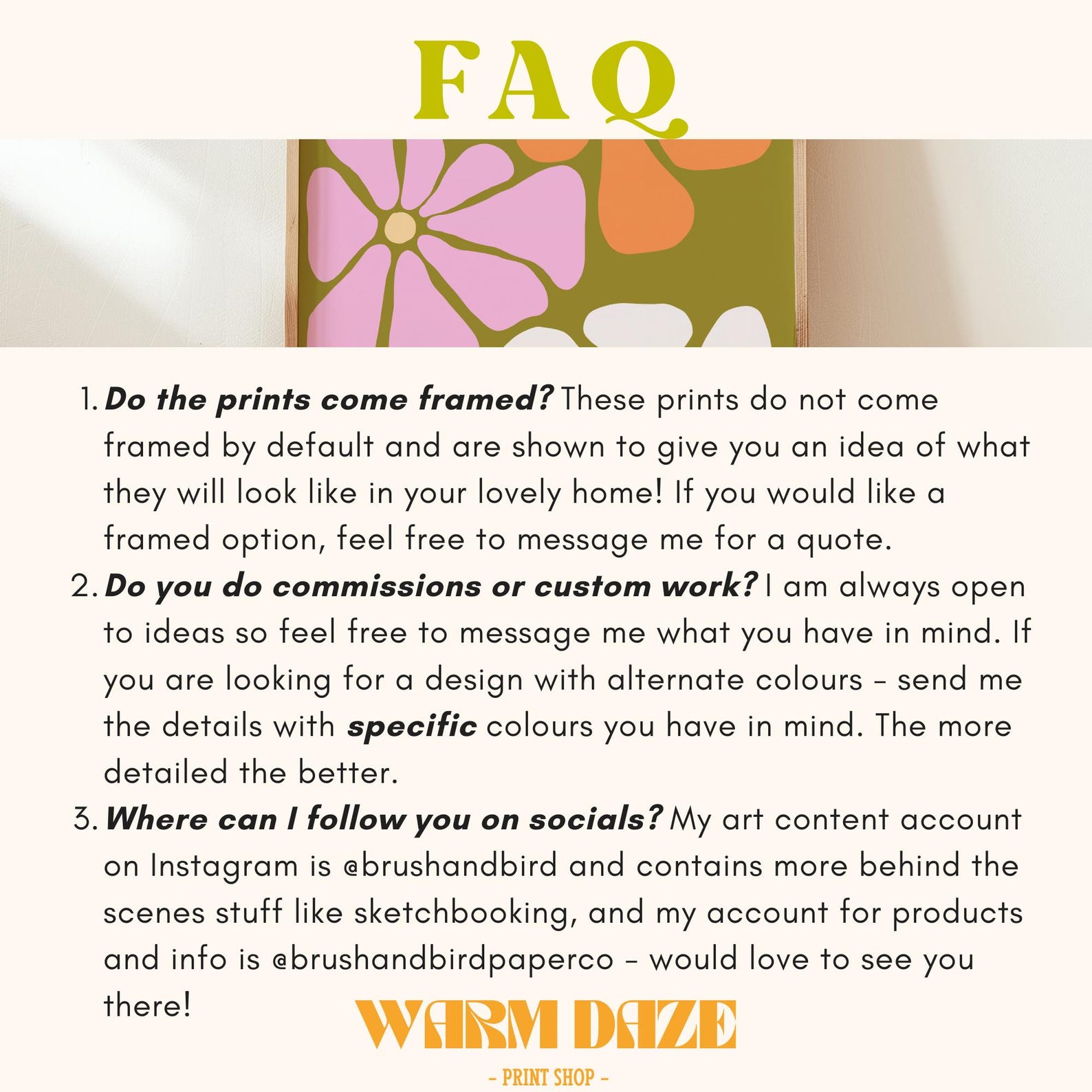 70s Retro Daisy Poster Set, Digital Download Summer Flower Print, Burnt ...