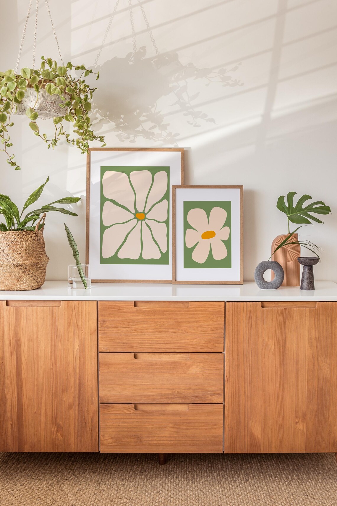 Soft Fall Aesthetic Poster Set, Digital Download Daisy Wall Art, Flower ...