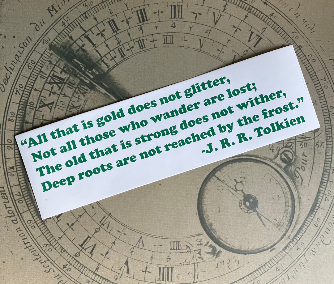 Tolkien Quote Sticker: "not All Who Wander Are Lost" Car Decal - Etsy