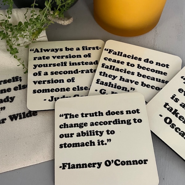 Quote Coasters - Etsy