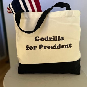 Bag Godzilla for President - Etsy