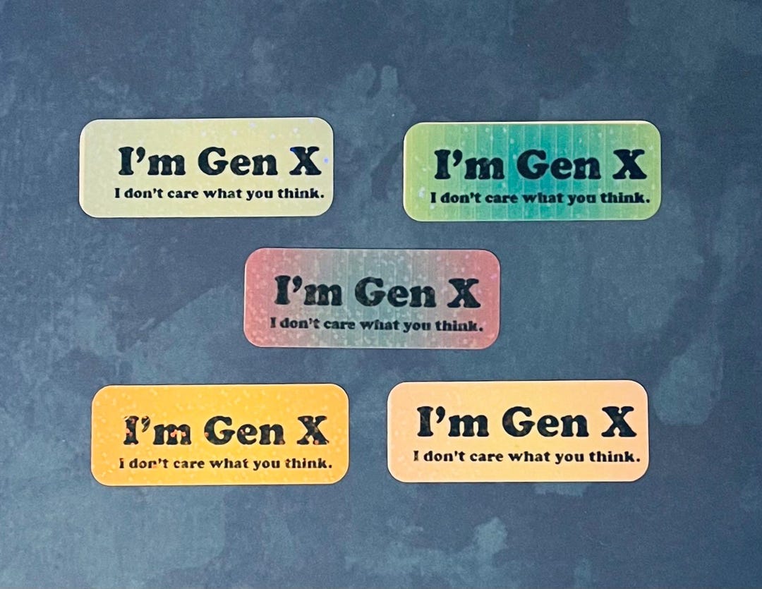 Laptop Sticker Set - Gen X Set of Five - Etsy