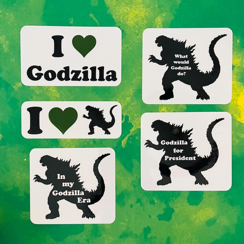 Godzilla Bumper Stickers - Etsy