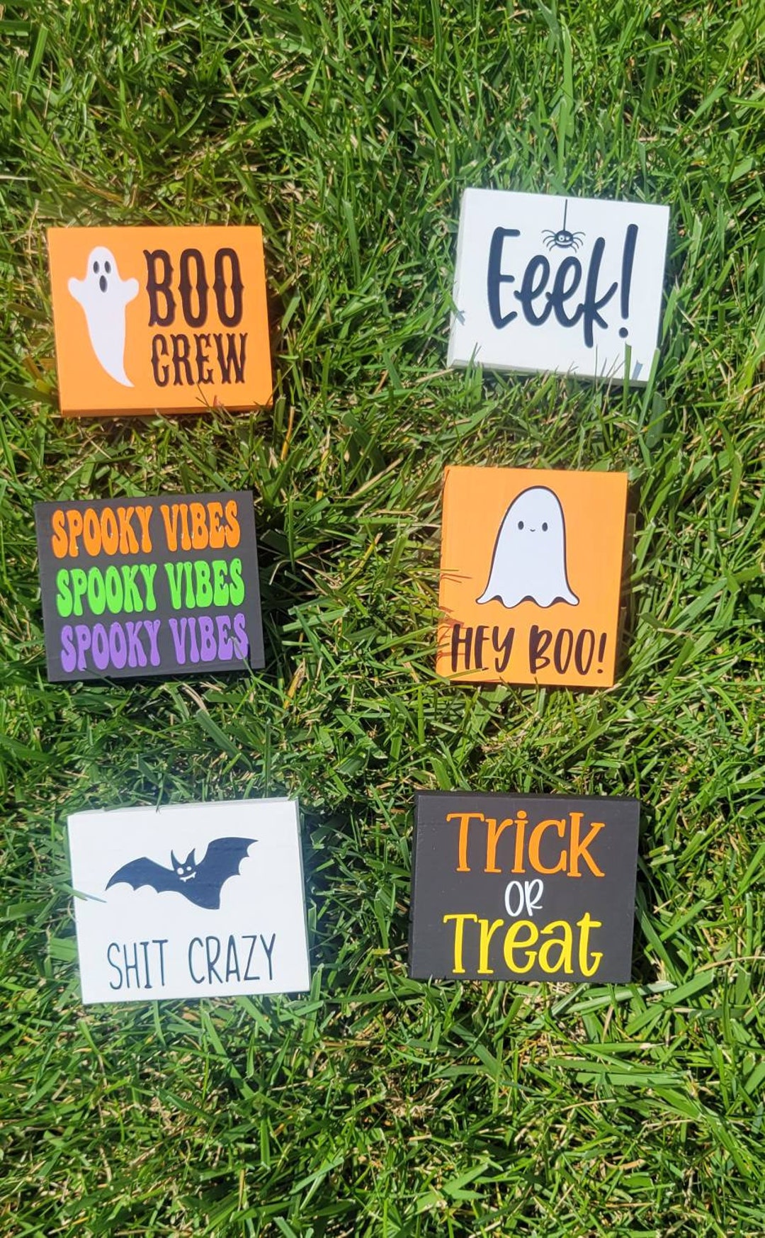 Halloween Decor, Mini Wood Sign, Halloween Tiered Tray Decor - Etsy