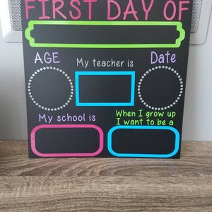 1st Day of School Chalkboard - First Day of School Chalkboard - Back to ...