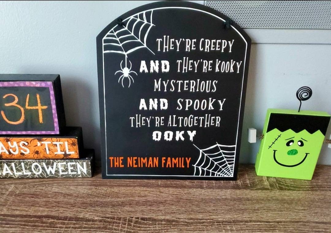 Halloween Personalized Sign, Halloween Decor - Etsy