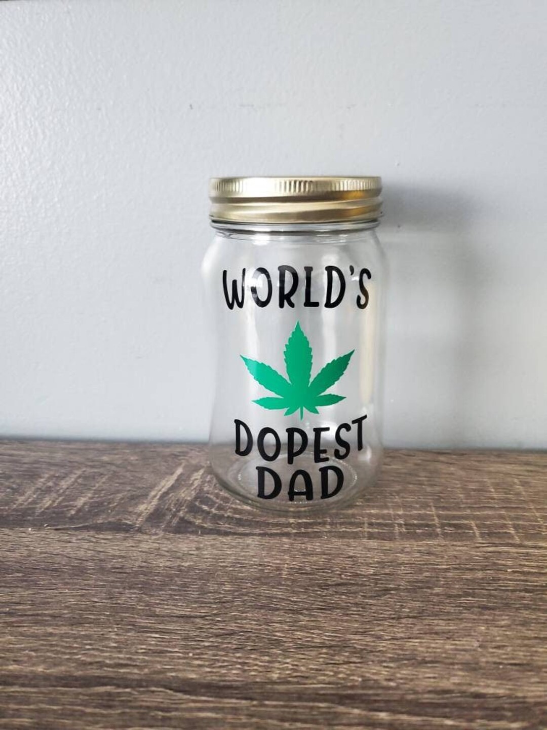World's Dopest Dad Stash Jar, Gift for Dad, Stoner Gift, Father's Day ...