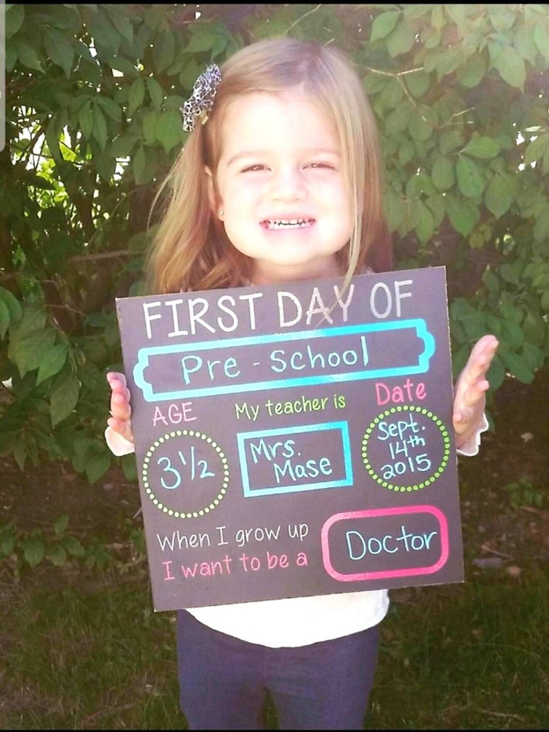 First Day of School Sign First Day of School Chalkboard Back - Etsy