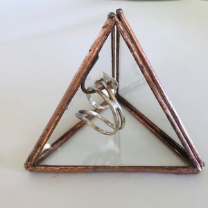 Geometric Glass Ring Box With Hook, Wedding Ring Box, Proposal Box ...