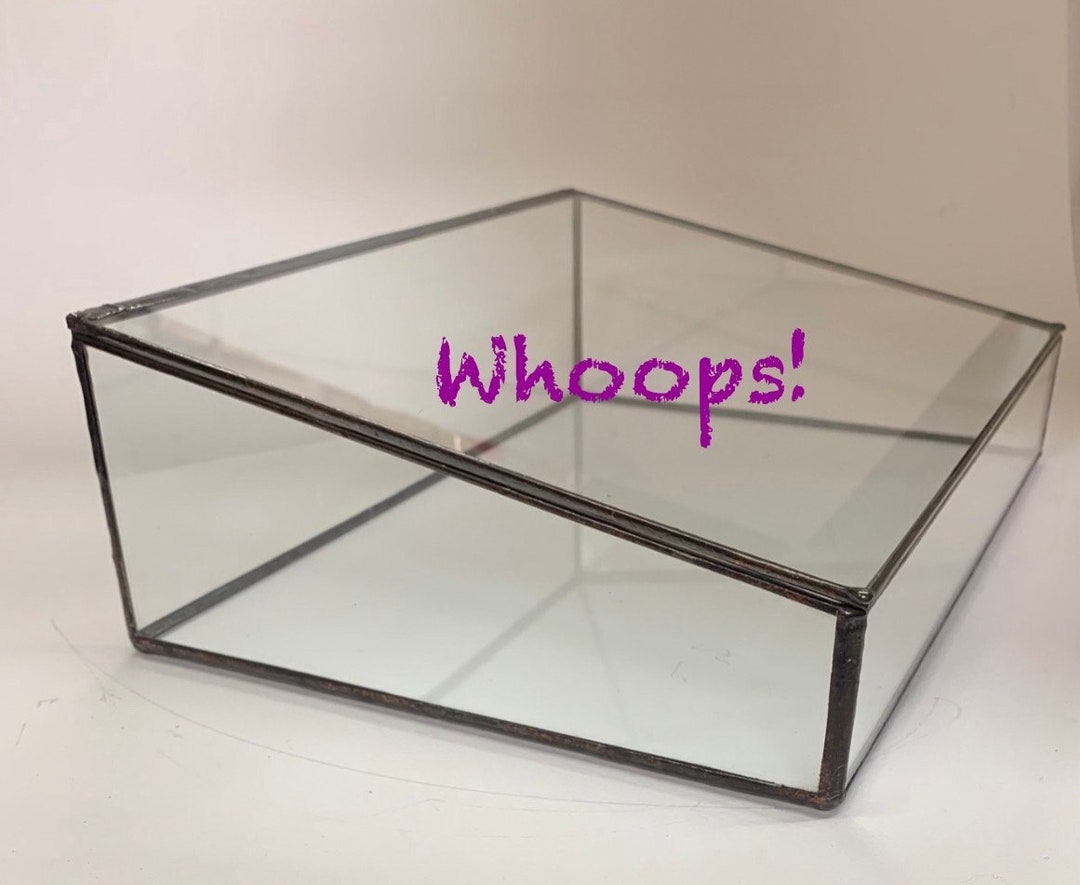 Whoops Glass Display Case, Sloped Glass Box, Jewellery Box, Jewellery ...