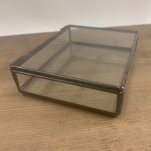 Recycled Glass Box, Desk Accessory, Recycled Mirror Box, Keepsake Box ...