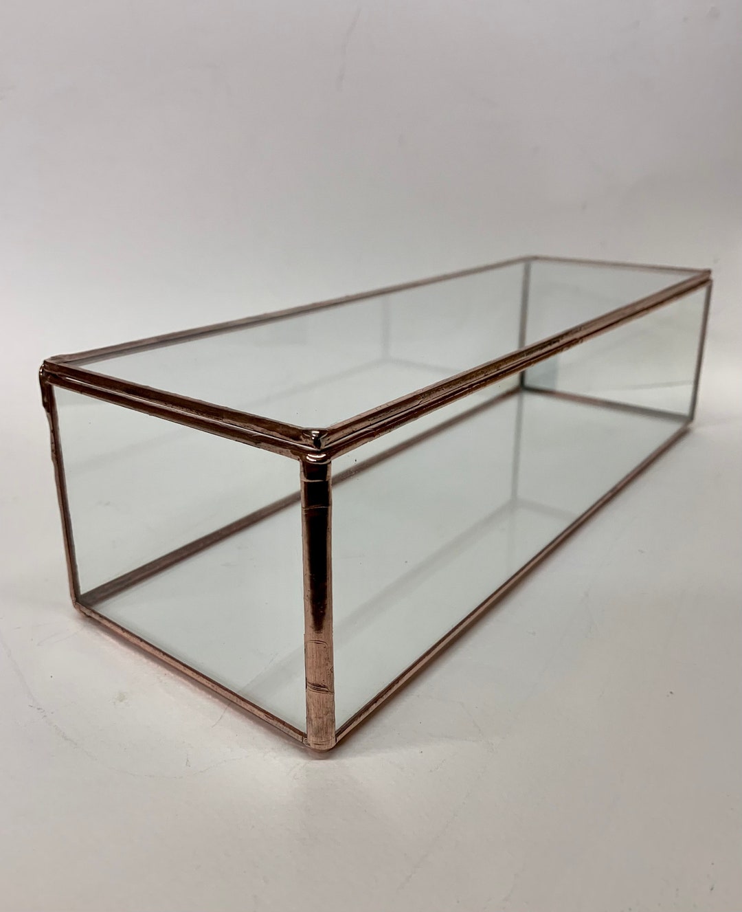 Recycled Glass Box With Hinged Lid, Eco Friendly Home, Glass Display ...