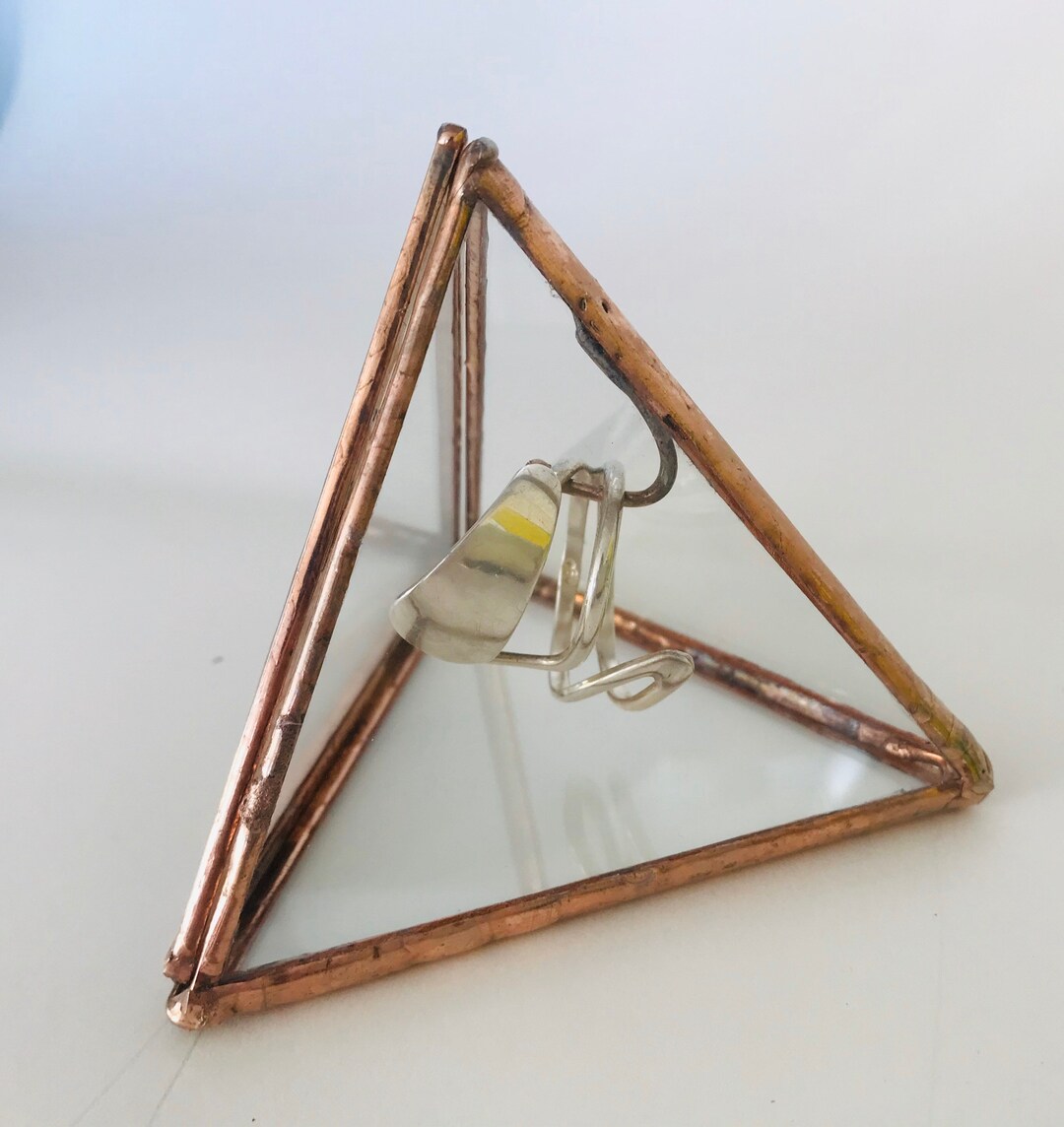 Geometric Glass Ring Box With Hook, Wedding Ring Box, Proposal Box ...