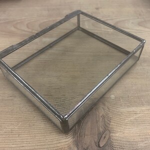 Recycled Glass Box, Desk Accessory, Recycled Mirror Box, Keepsake Box ...