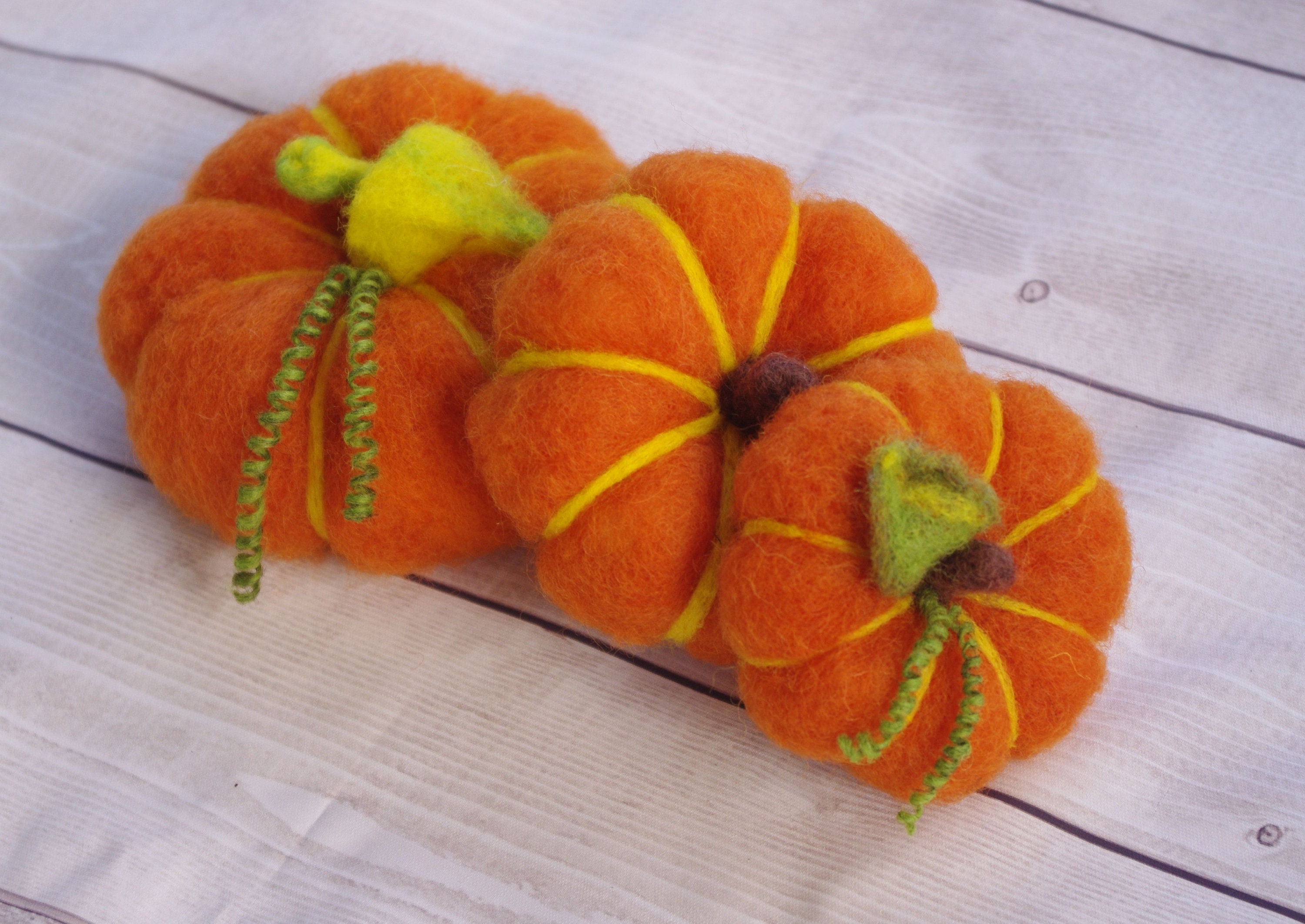Felted Pumpkin Decorations, Fall Decor, Needle Felted Pumpkin ...
