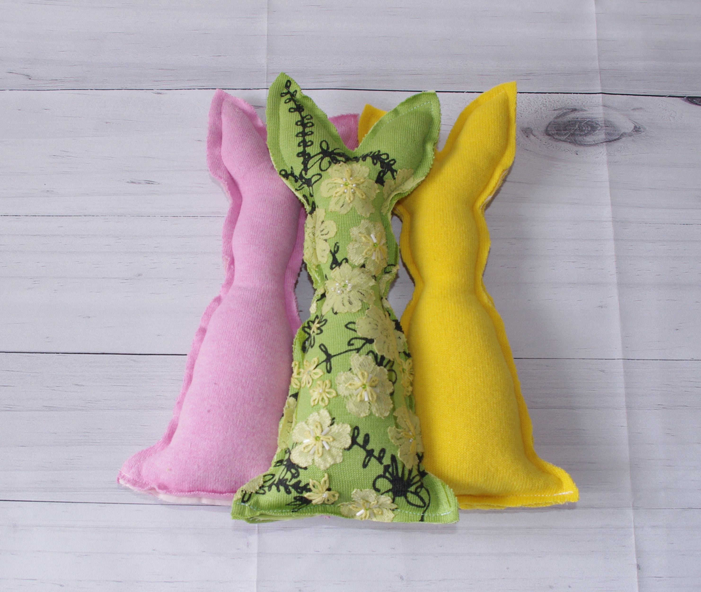 Easter Bunny Decor, Stuffed Wool Bunnies for Home Decor, Easter Basket ...