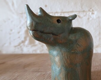 Clay rhino | Etsy