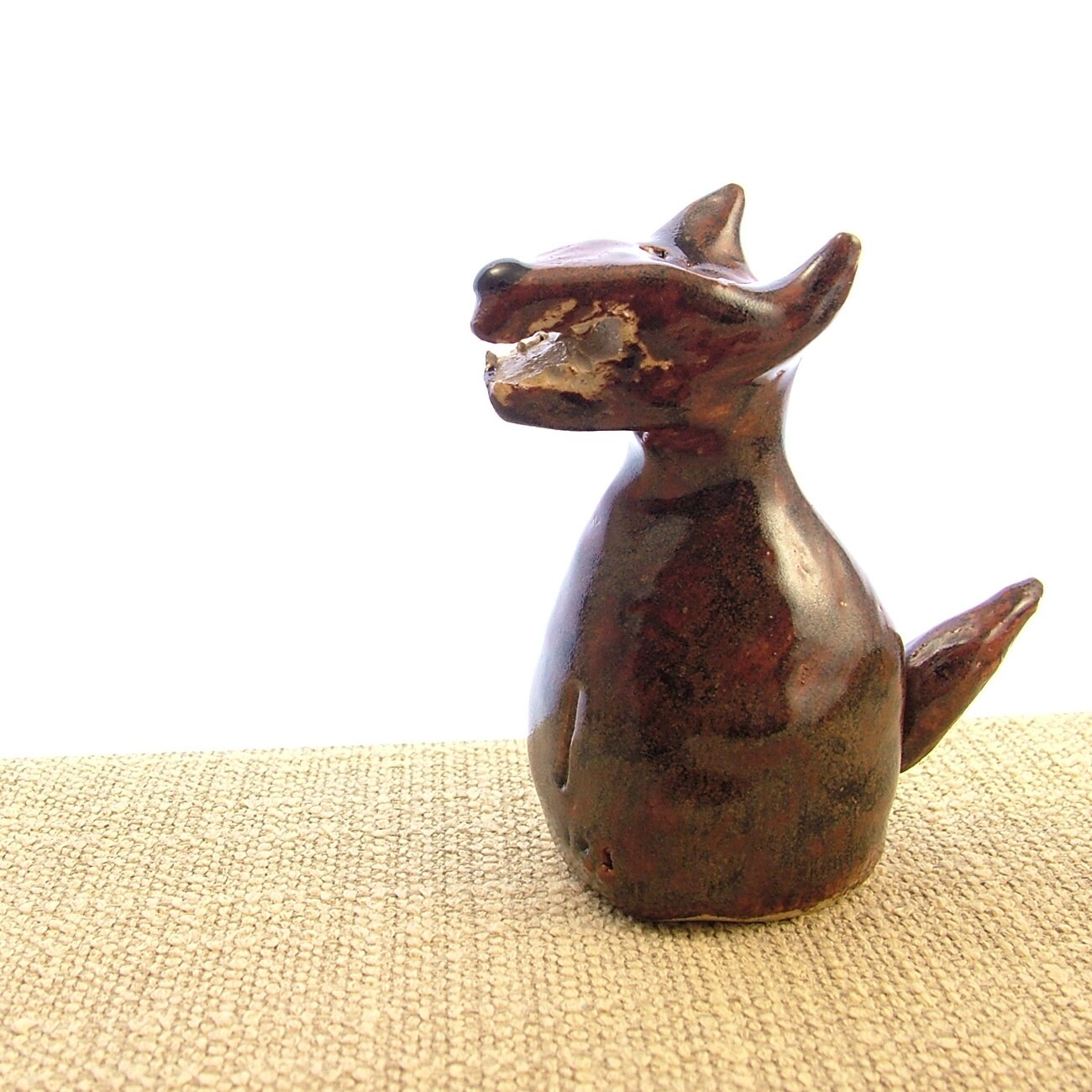 Stoneware Clay Fox Ornament Fox Sculpture Clay Fox Pottery Animals - Etsy