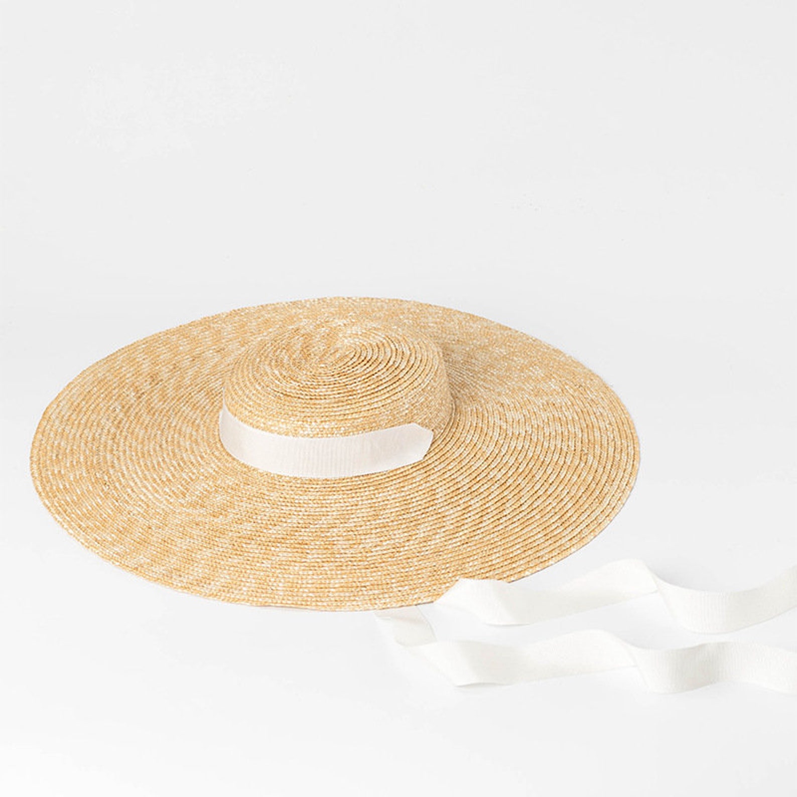 Flat-topped Large Eaves With Straw Straw Hats Fashion Stage - Etsy