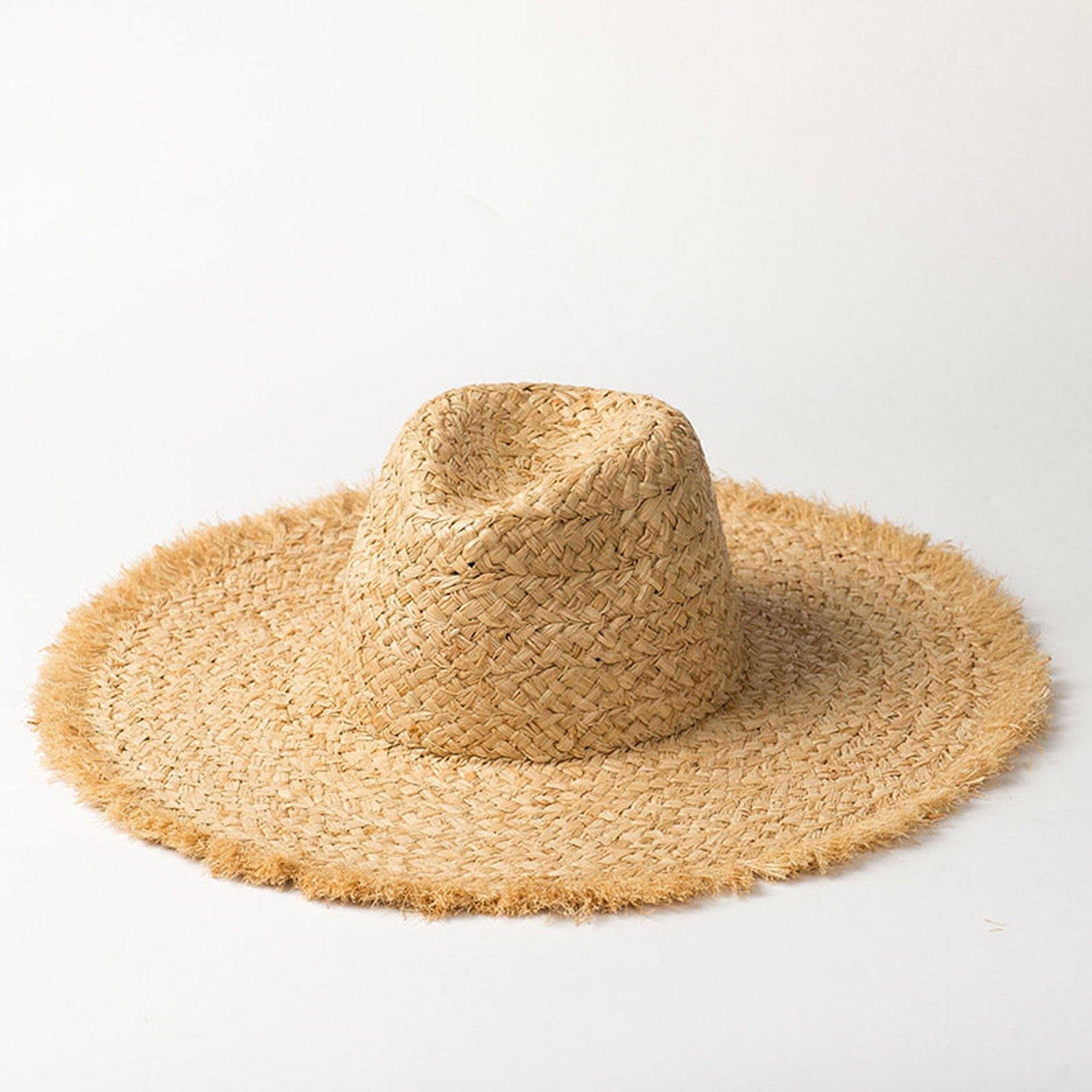 Hand Knitted Buffed Edge Raffia Straw Hat for Summer Travel - Etsy UK