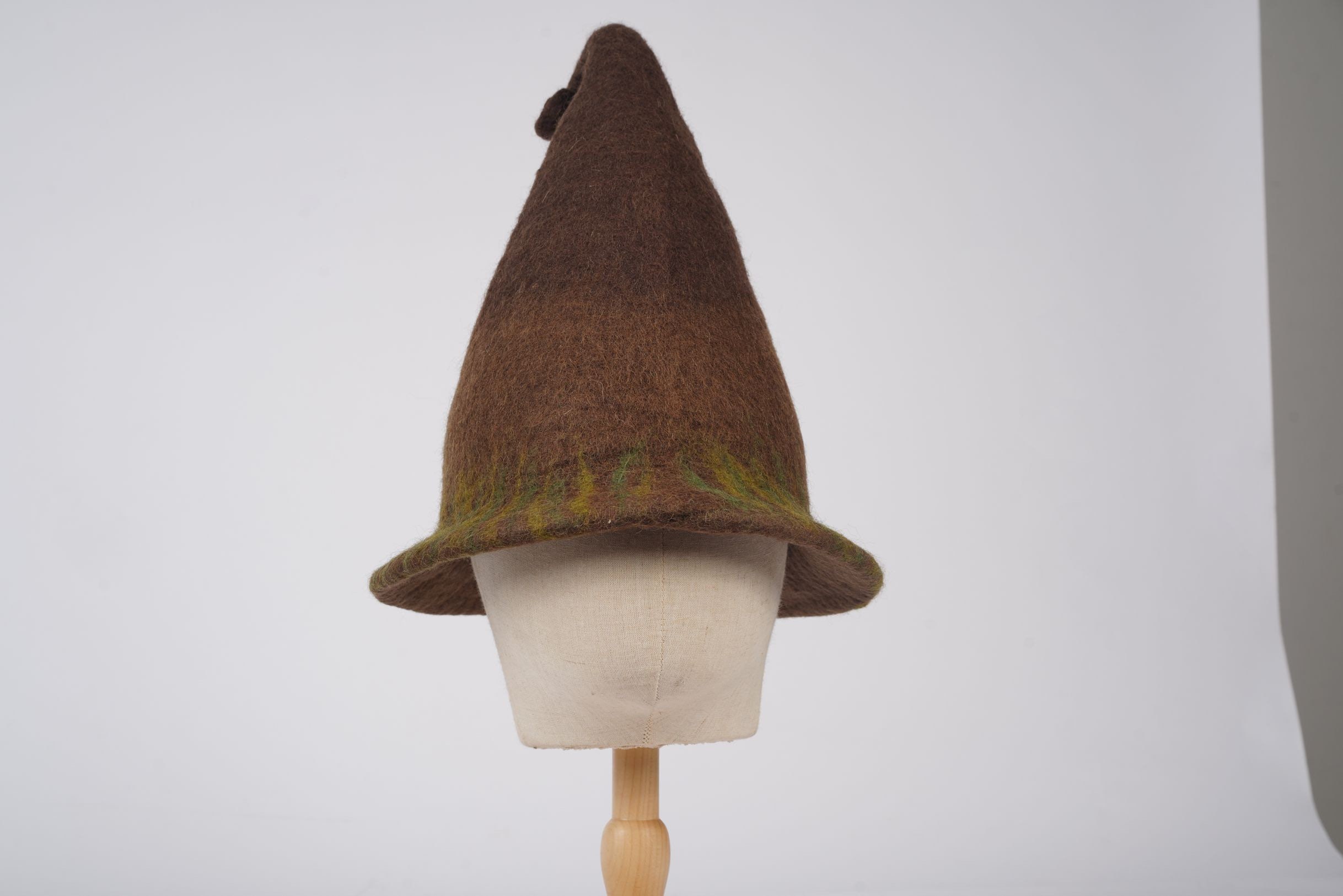 Wool Wet Felt Made Earth Wizard High Hat Halloween Gift Hat - Etsy