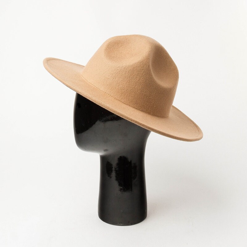 Wool Felt Hat With Concave Top and Wide Brim - Etsy