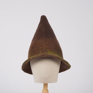 Wool Wet Felt Made Earth Wizard High Hat Halloween Gift Hat COS ...