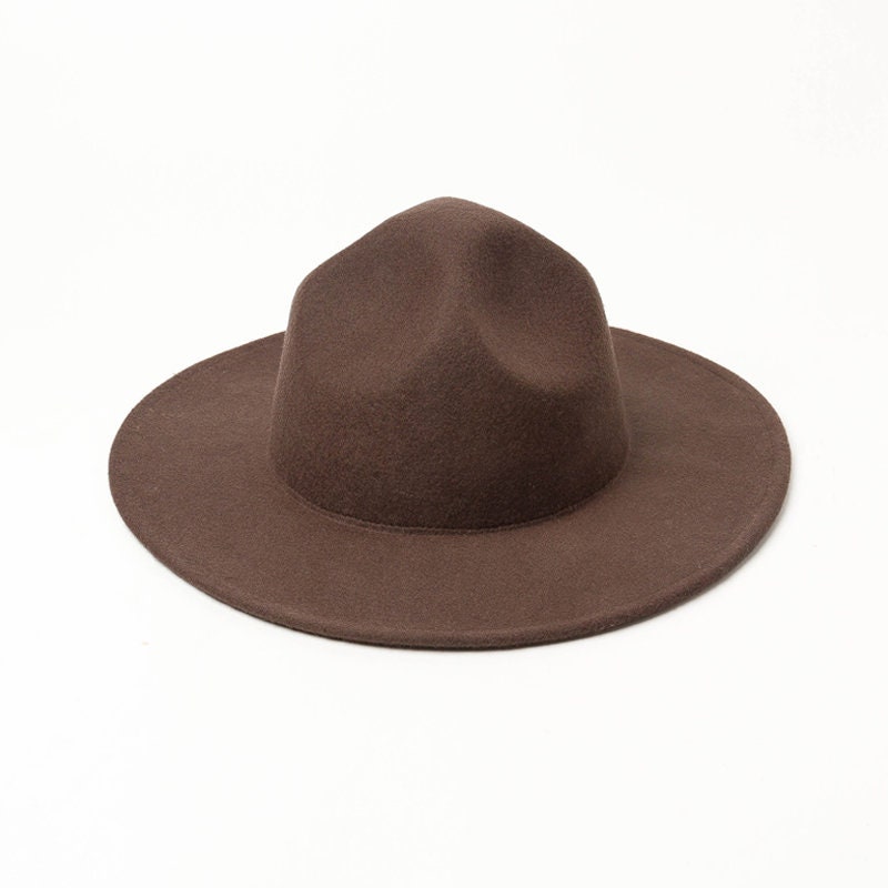 Wool Felt Hat With Concave Top and Wide Brim - Etsy