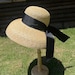 French Retro Summer Sun Hat Holiday Beach Black Big Bell Hat.women's ...