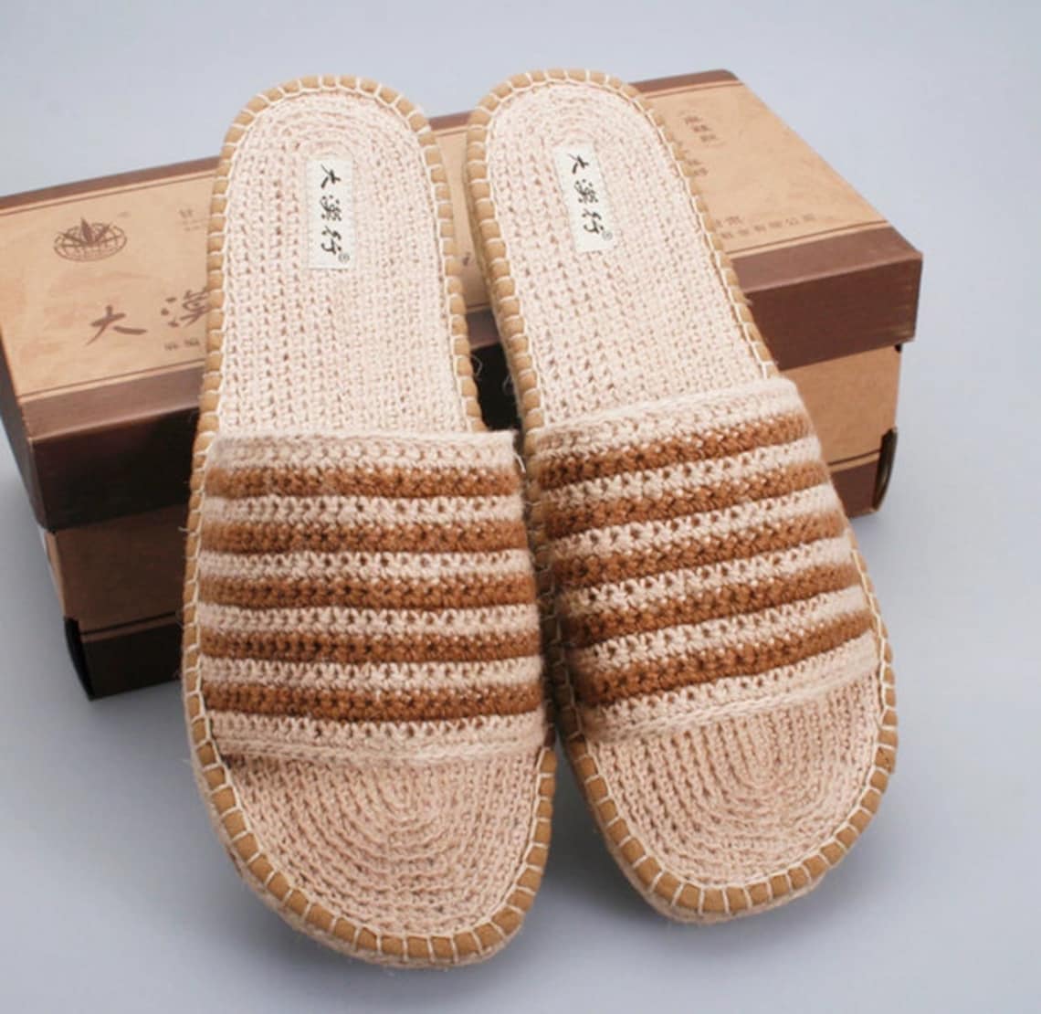Summer New Desert Line Handmade Hemp Shoes Slippers Slippers a - Etsy