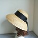 French Retro Summer Sun Hat Holiday Beach Black Big Bell - Etsy