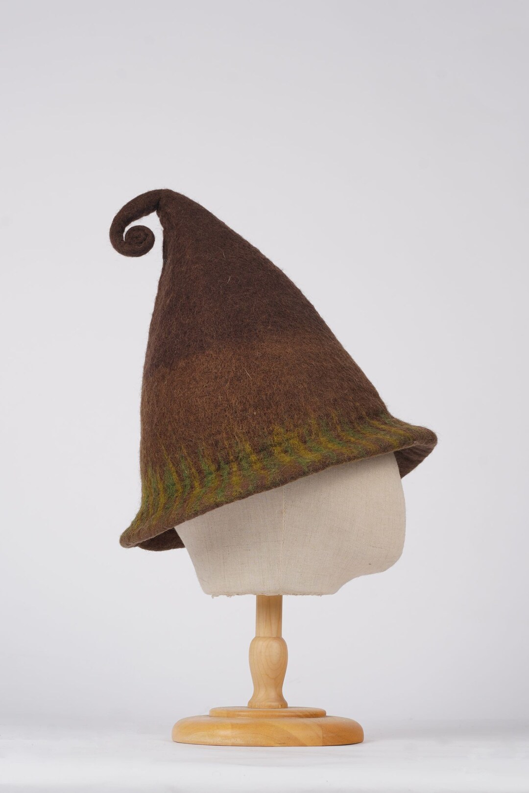 Wool Wet Felt Made Earth Wizard High Hat Halloween Gift Hat COS ...