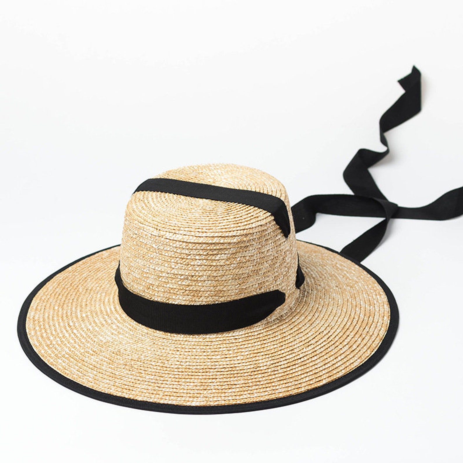 Straw Hat With Straw Hat for Outdoor Travel Sun Protection - Etsy