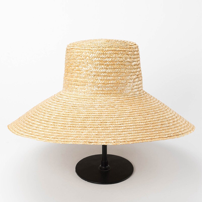 Tall Flat-topped Large Eaves Straw Straw Hats Outdoor Travel | Etsy
