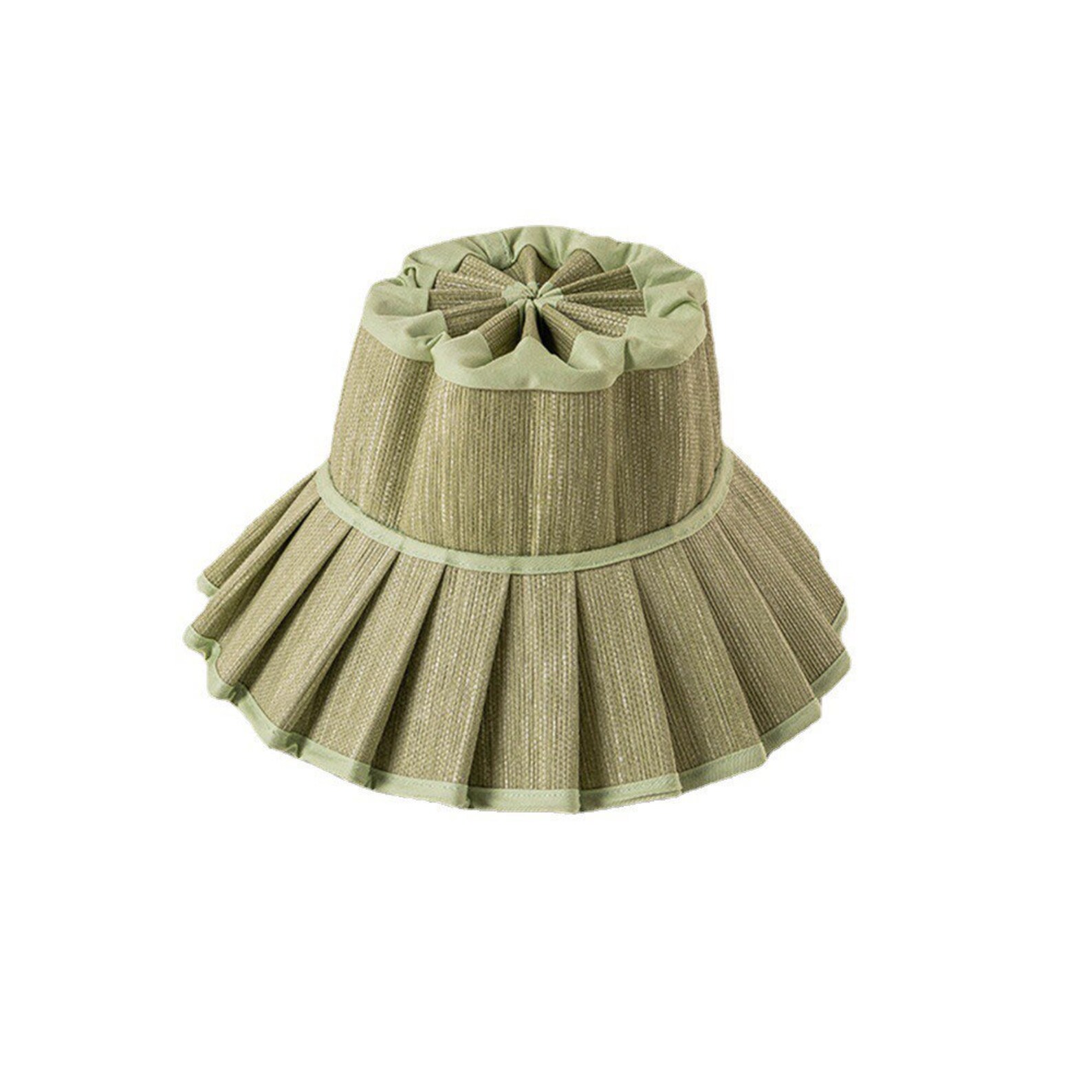 Foldable Pleated Straw Hat Outdoor Beach Tourism Sunscreen - Etsy