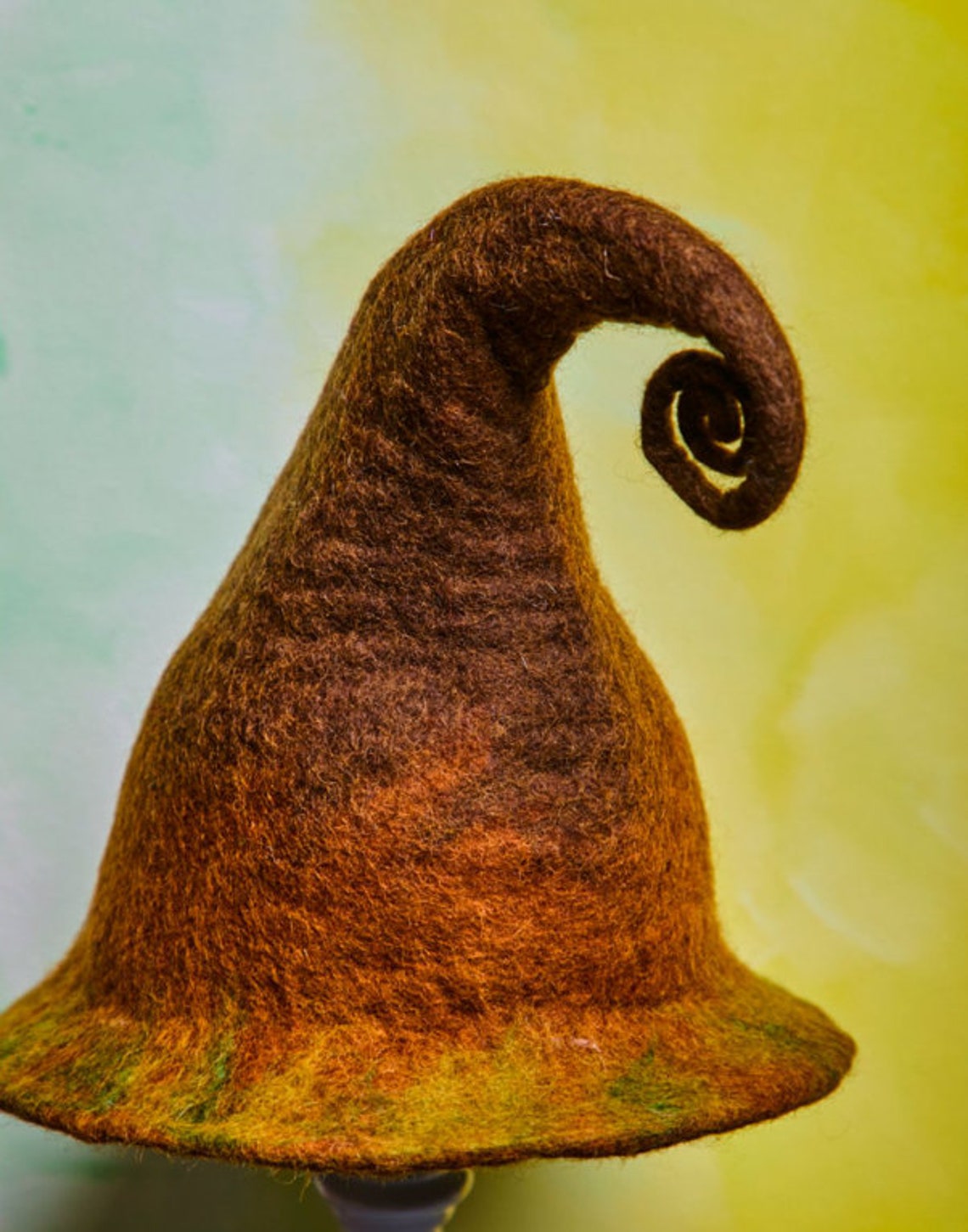 Wool Wet Felt Made Earth Wizard High Hat Halloween Gift Hat | Etsy