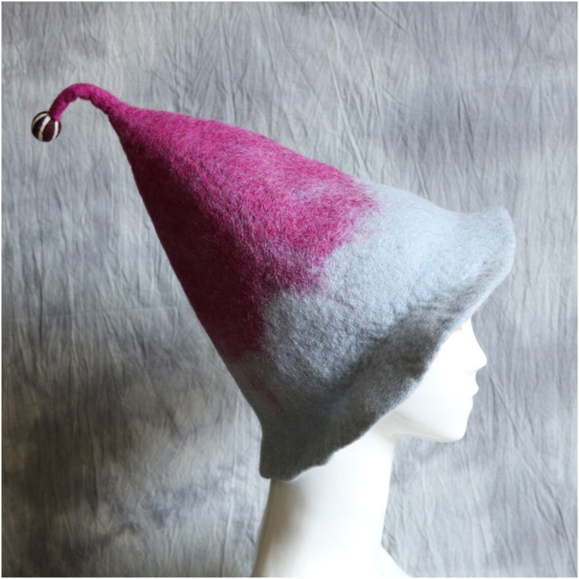 Hand-made Felt Gradient Wizard Hat Brigade Wacky Pointy Hats - Etsy