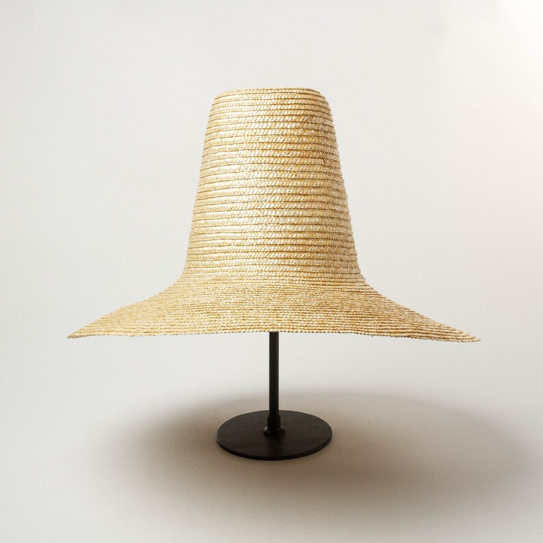 The Spire Straw Hat Straw Hat Stage Fashion Show Style Straw - Etsy