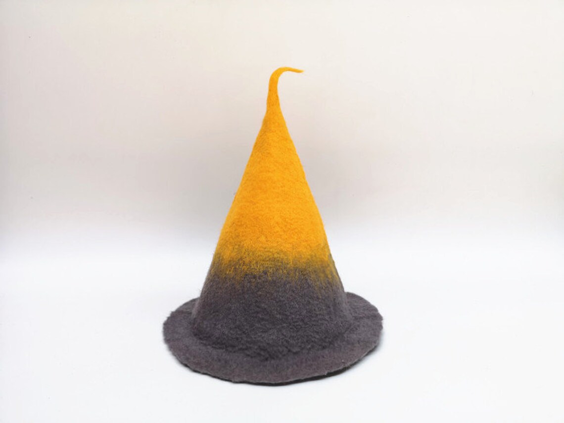 Hand-made Felted Wizard Wizard Monochrome Hat Size Can Be - Etsy