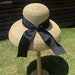 French Retro Summer Sun Hat Holiday Beach Black Big Bell Hat.women's ...