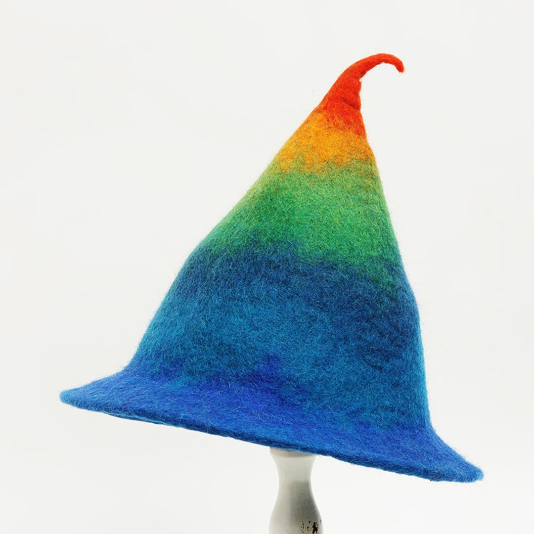 Handmade Woolen Felt Hathalloween Costume Hat. . Wizard Hat. Fantasy ...