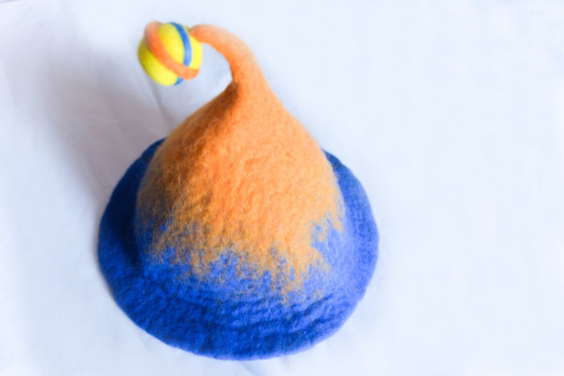 Witch Hat Wizard Magic Hat Wizard Wool Felt Tall Pointed Hat | Etsy