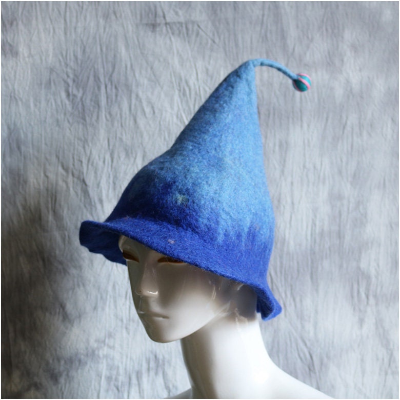 Hand-made felt gradient wizard hat brigade wacky pointy hats | Etsy