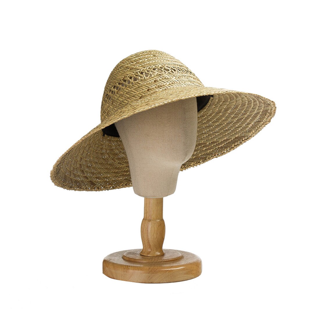 Hand Hollow-out Woven Conical Top Big Eaves Hollow Straw Hat - Etsy