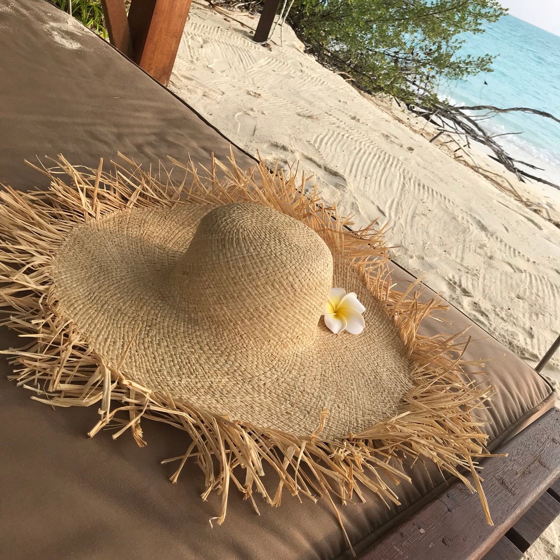 Beach Hat French Retro Summer Sun Hat Holiday Beach Black Big - Etsy