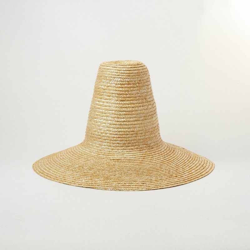 The Spire Straw Hat Straw Hat Stage Fashion Show Style Straw - Etsy
