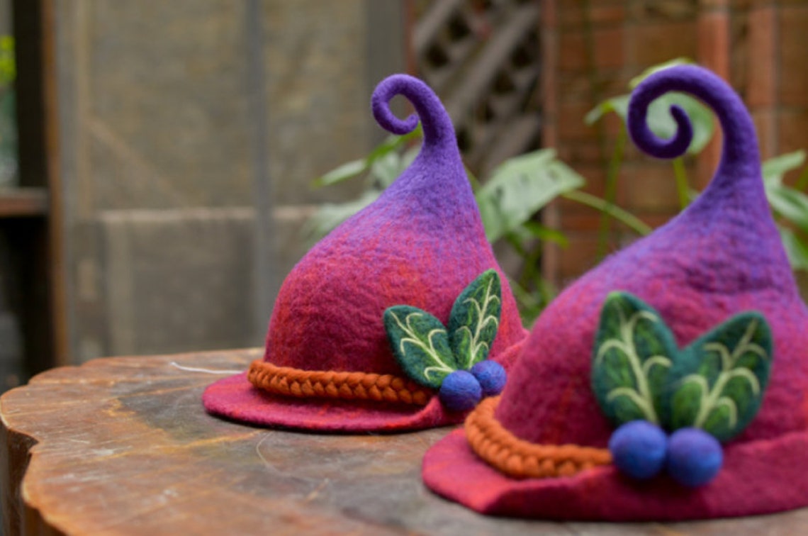 Handmade Felt Hat Adult Children Autumn Winter Wizard Wizard - Etsy