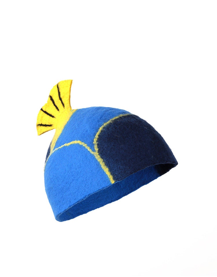 Original Handmade Felt Hat Tropical Fish Hat Cute Hat Wool Hat | Etsy