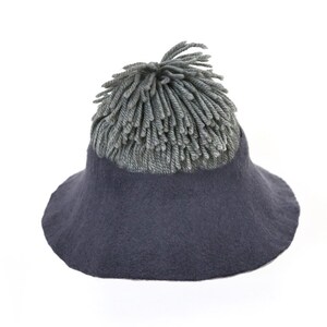 Wool Felt Wool Cap Original Design Female Cap Handmade Volcano Cap Hand ...