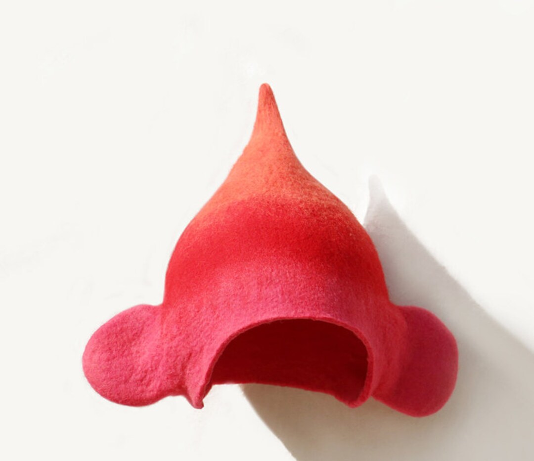 Handmade Wool Felt Cartoon Cap Creative Cap Custom Pointed Cap Golden ...